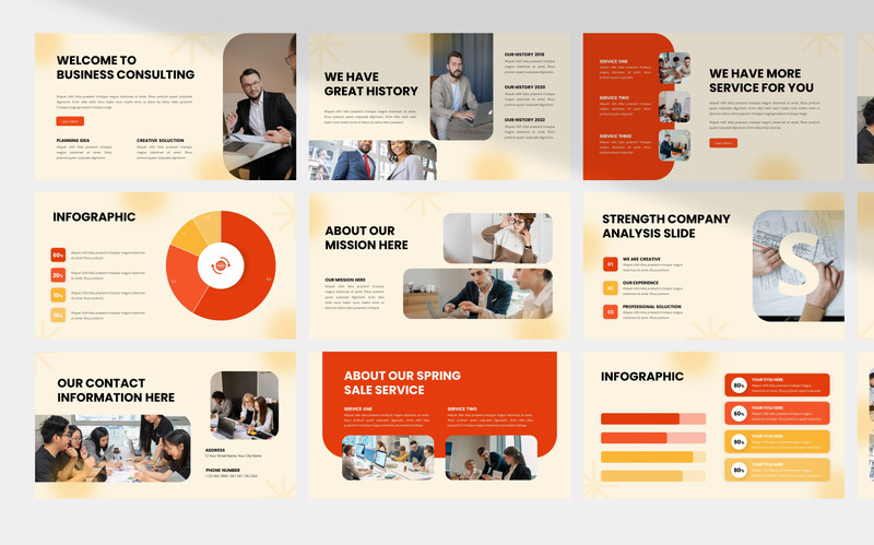 Business Consultant Presentation Template - TemplateMonster
