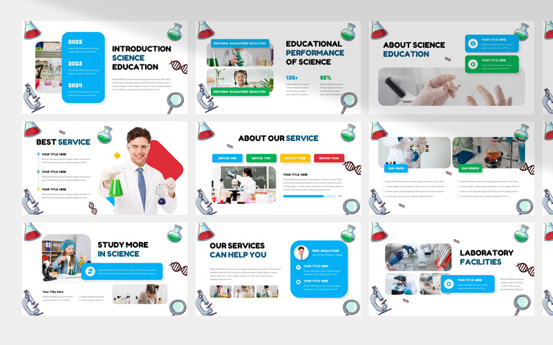 Science Education Presentation Template - TemplateMonster