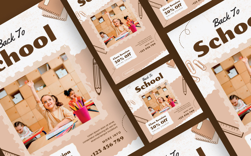 Online Course Discount Promotion Flyer Template