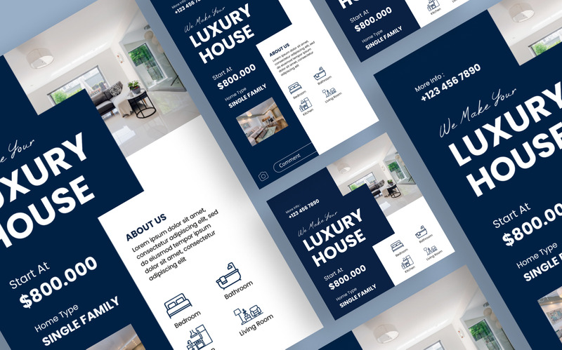 Family Luxury House Promotion Flyer Template