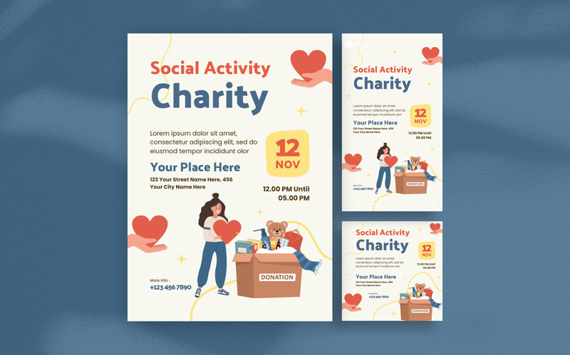 Social Activity Charity Flyer Template - TemplateMonster