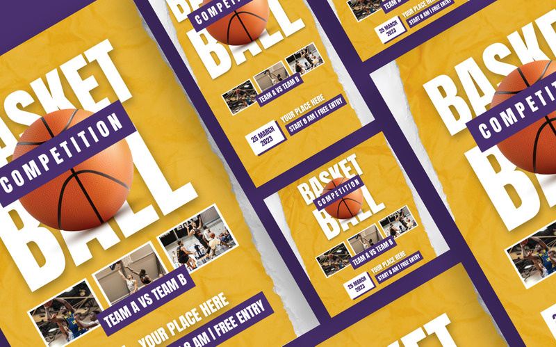 Basketball Competition Flyer Template - TemplateMonster