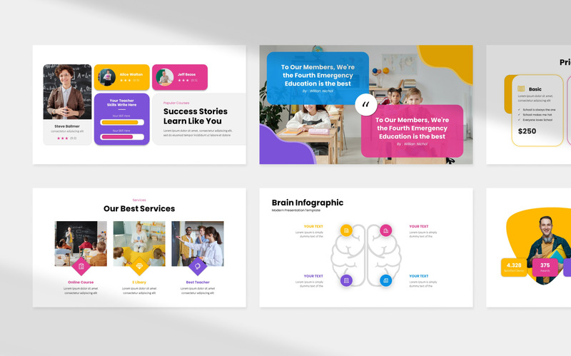 School Profile Presentation Template - TemplateMonster
