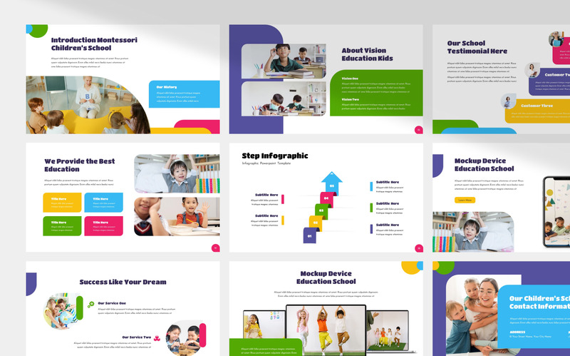 Montessori School Presentation Template - TemplateMonster