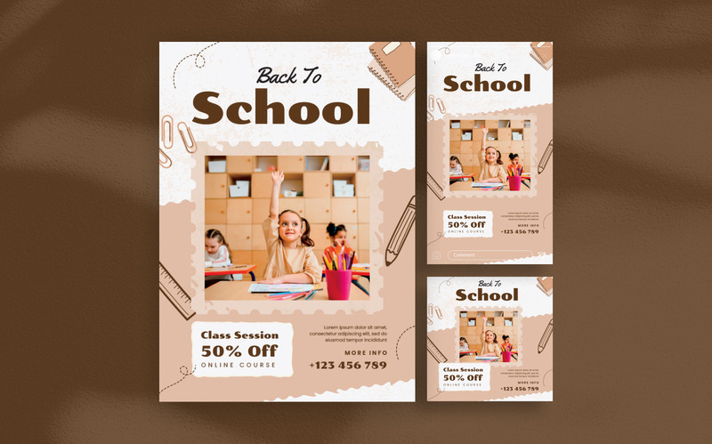 Online Course Discount Promotion Flyer Template