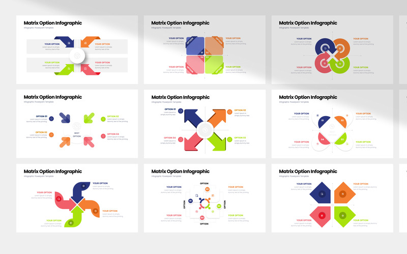 Matrix Option Infographic Presentation Template