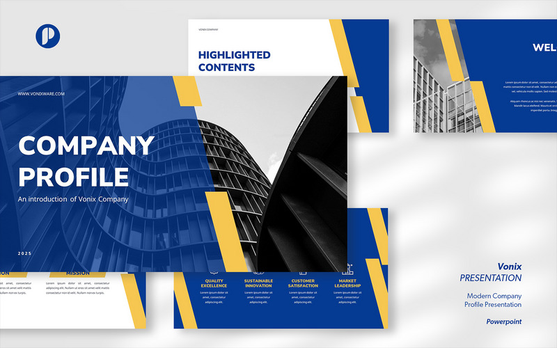 Vonix - Modern Company Profile Presentation - TemplateMonster