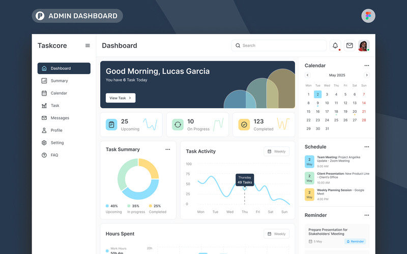 Taskcore - Task Management Admin Dashboard - TemplateMonster