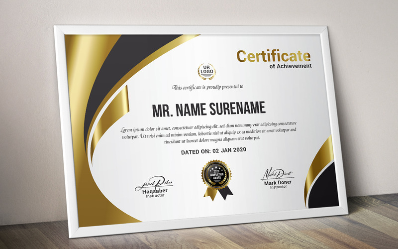 Gold Silver Bronze Rank Achievement Certificate Template