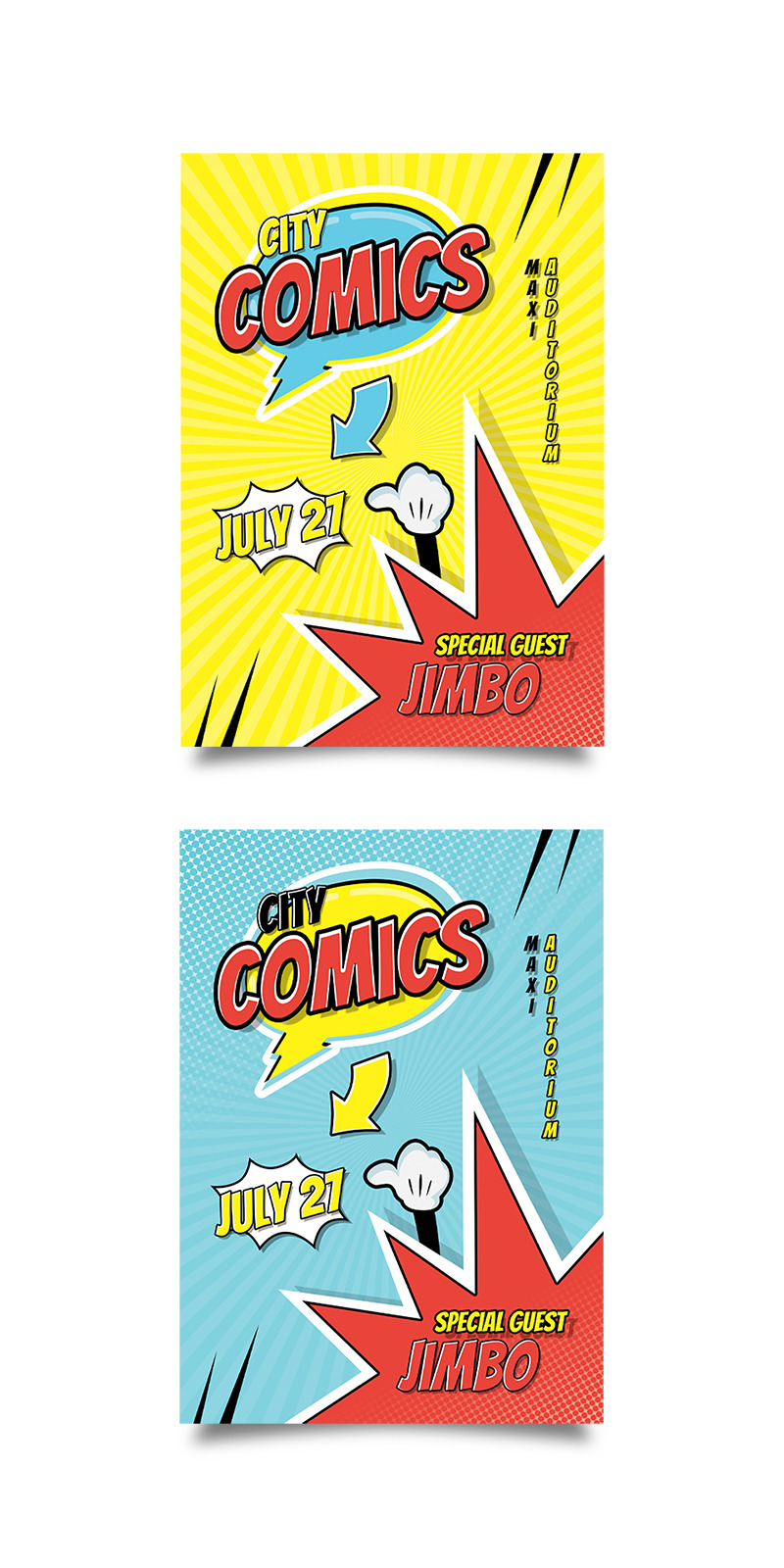 City Comic Flyer Template #190739 - TemplateMonster