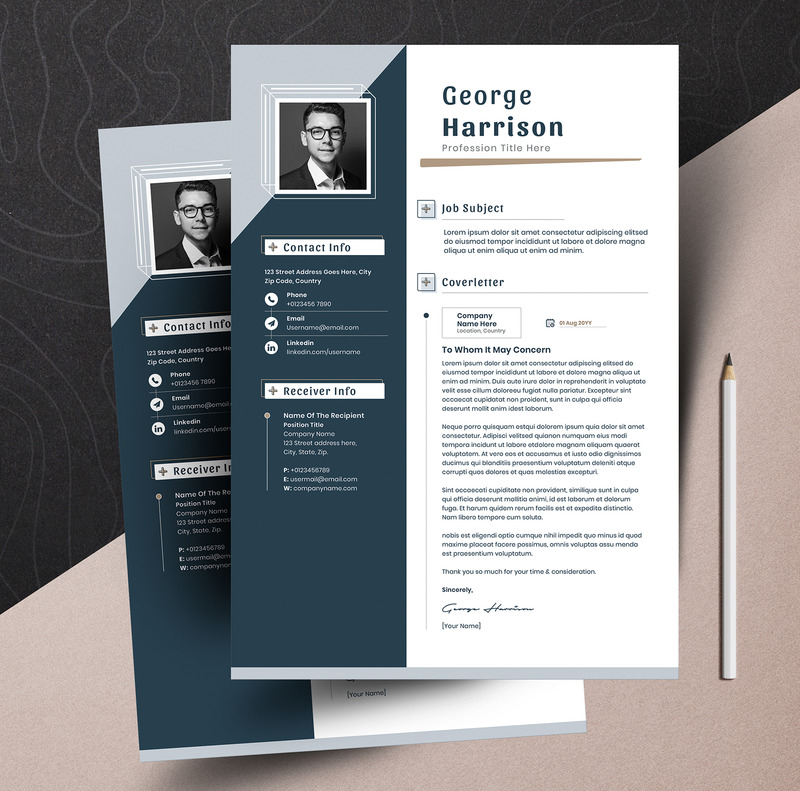 Creative Editable Resume Cv Template With MS Word Apple Pages Format