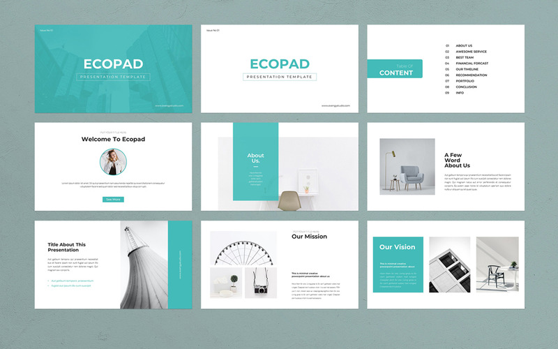 Ecopad PowerPoint Presentation Template - TemplateMonster