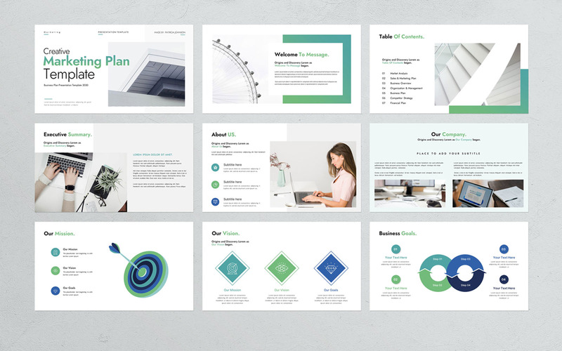 Marketing Plan Presentation Layout Template