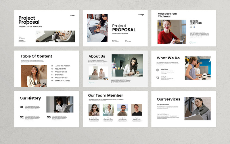 Porject Proposal Presentation Template - TemplateMonster