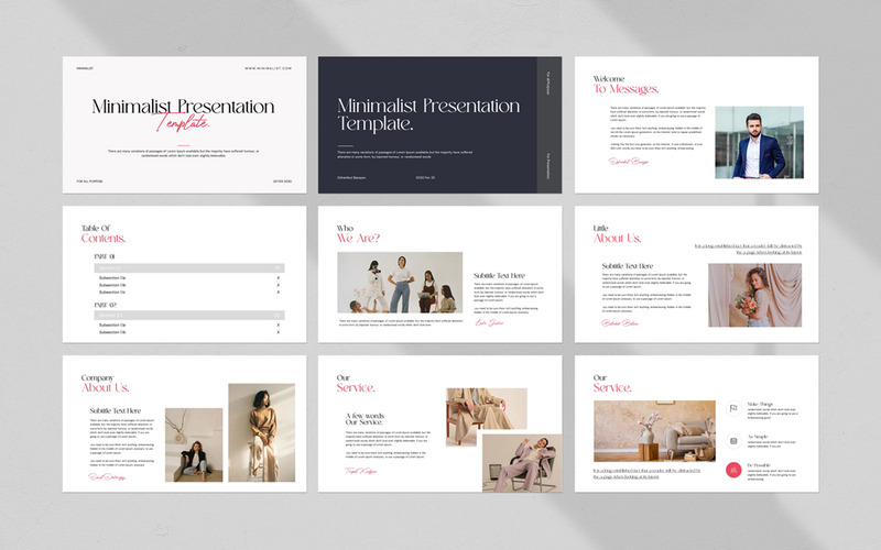 Minimal Powerpoint Layout Presentation Template