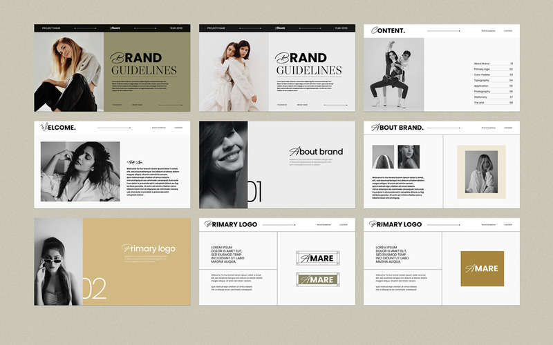 Brand Guideline Layout Presentation Templat - TemplateMonster