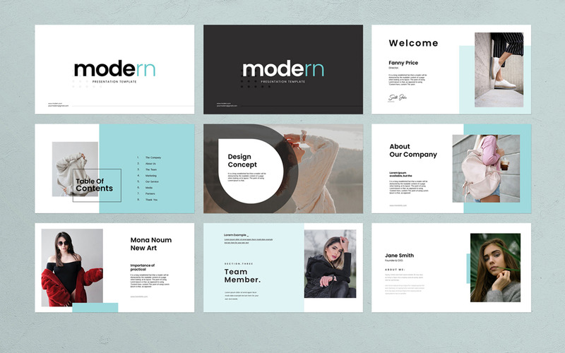 Plantilla de presentación moderna #342409 - TemplateMonster