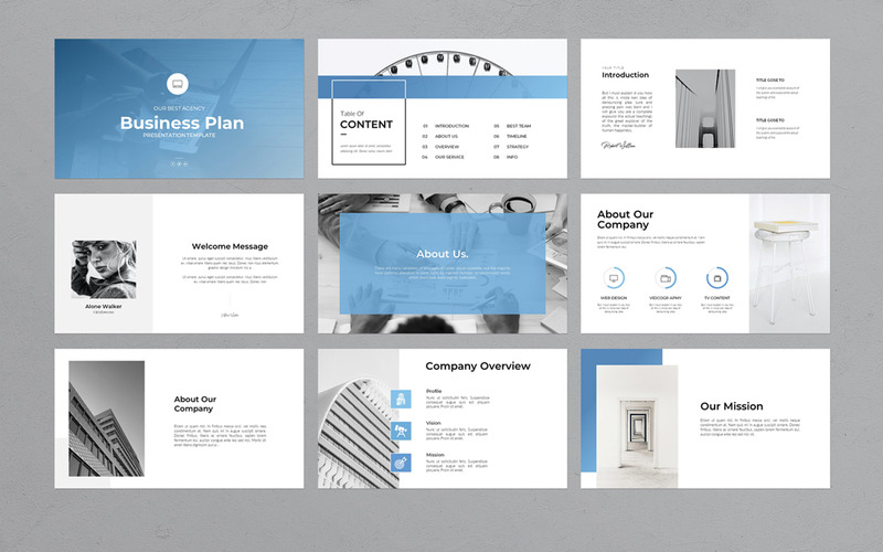 Business Plan Presentation Layout Template - TemplateMonster