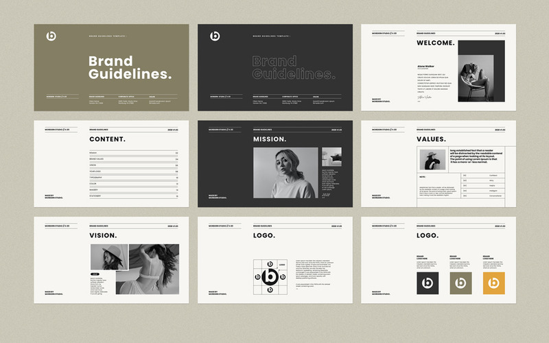 Brand Guideline PowerPoint Presentation Template V1