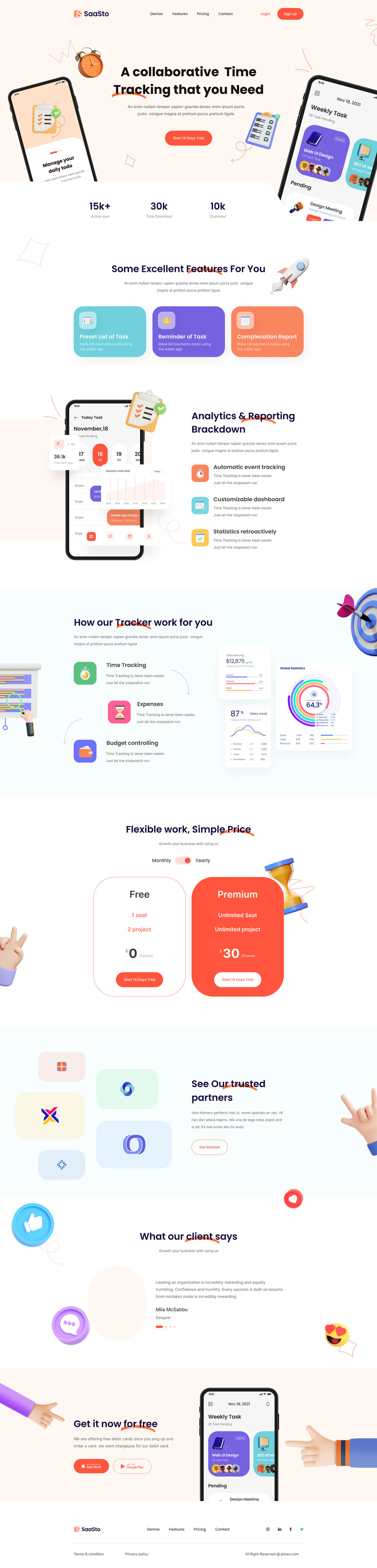 Mobile App Landing Page UI Elements 2 - TemplateMonster