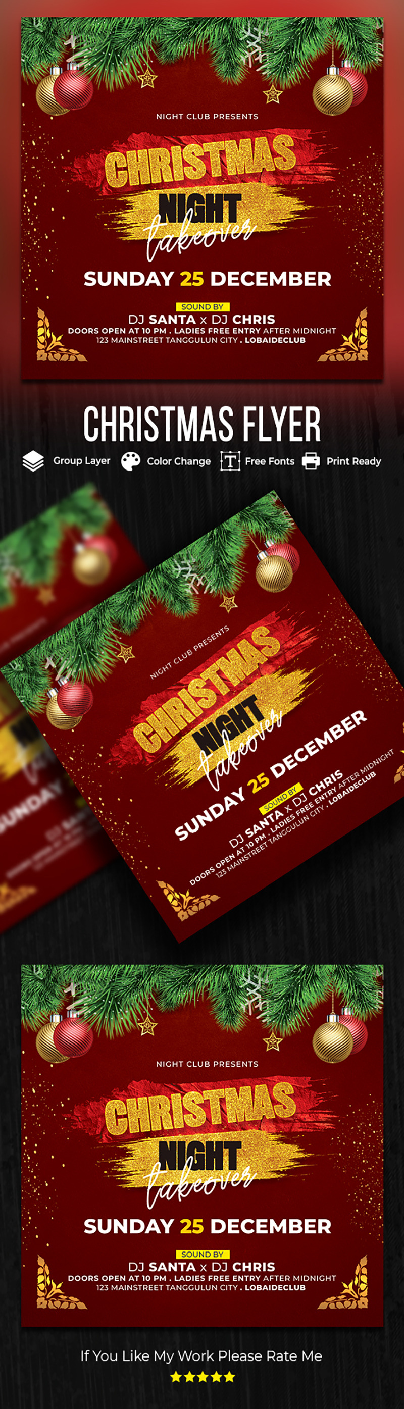 Red Christmas Party Takeover #366790 - TemplateMonster