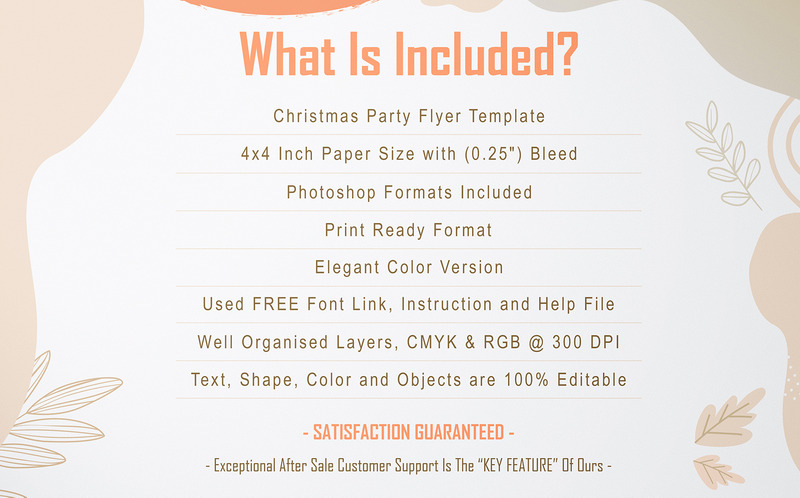 Merry Christmas Snow Party Flyer Template - TemplateMonster