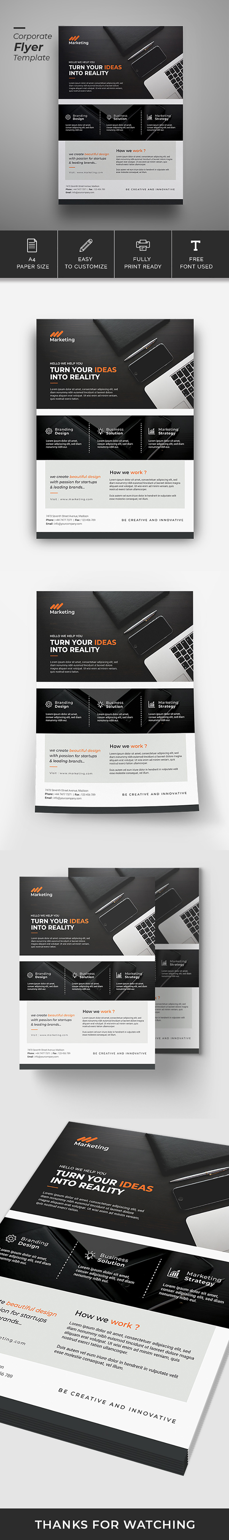 Canva Corporate Business Flyer Template - TemplateMonster