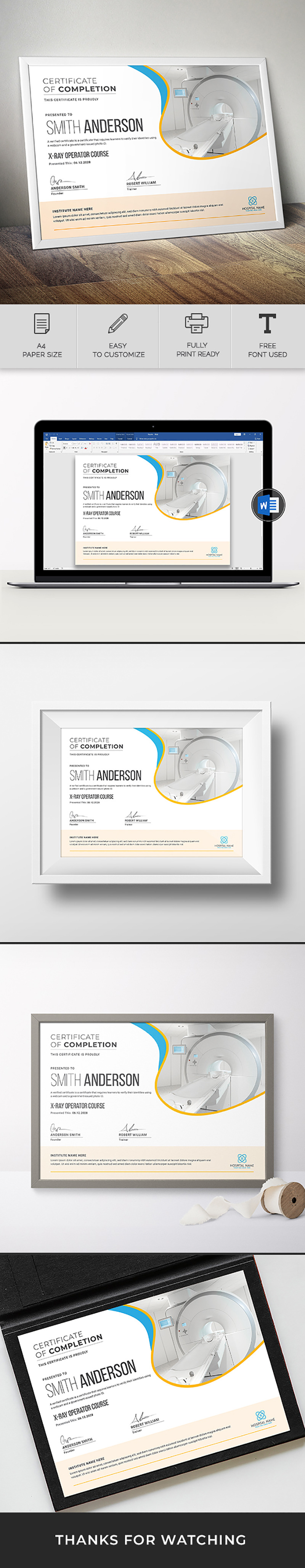 Canva X-ray Operator Certificate #500120 - TemplateMonster