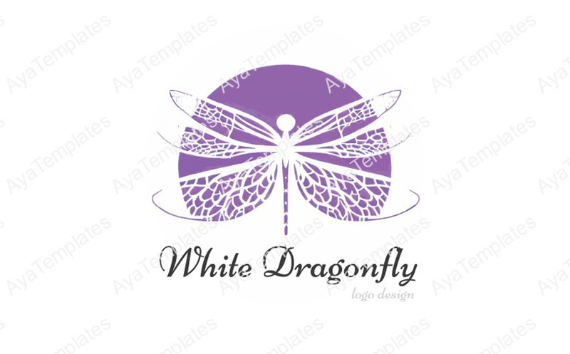 White Dragonfly Logo Design #370479 - TemplateMonster