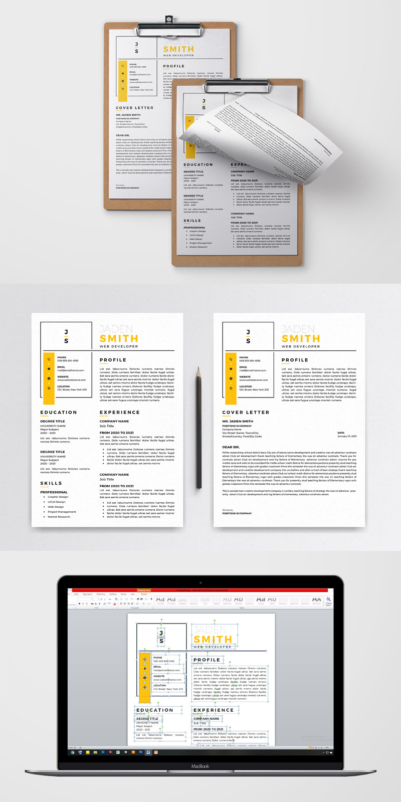 Jaden Smith – CV Design for a Web Developer Printable Resume Templates