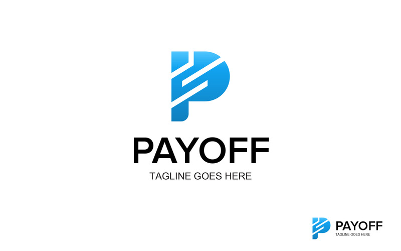 Payoff Letter P Logo Template #236761 - TemplateMonster