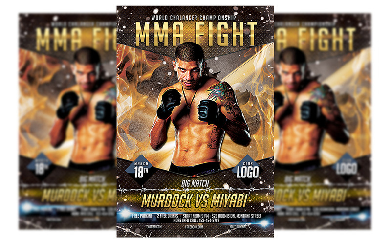 MMA Fighting Flyer Template #4 #272717 - TemplateMonster