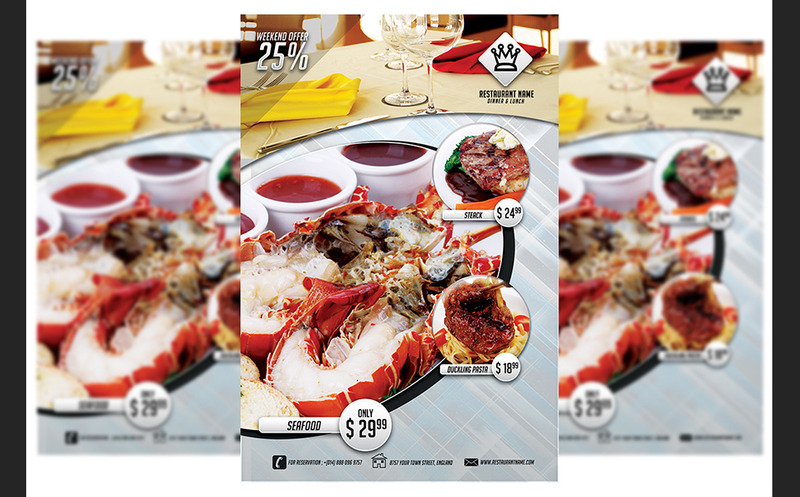Restaurant Promotion Flyer Template #273441 - TemplateMonster