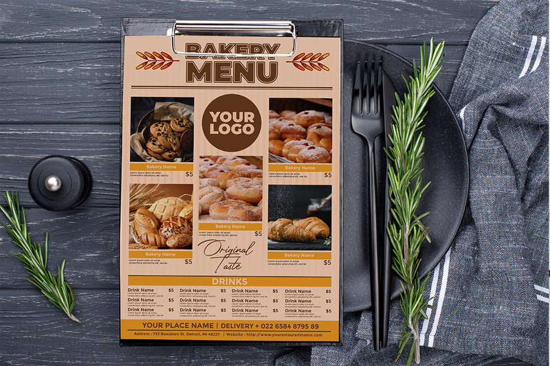 Bakery Menu - Flyer Template #2 #296558 - TemplateMonster