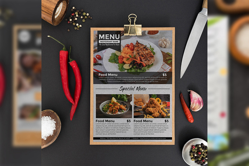 Clean Minimalist Menu Template #295132 - TemplateMonster