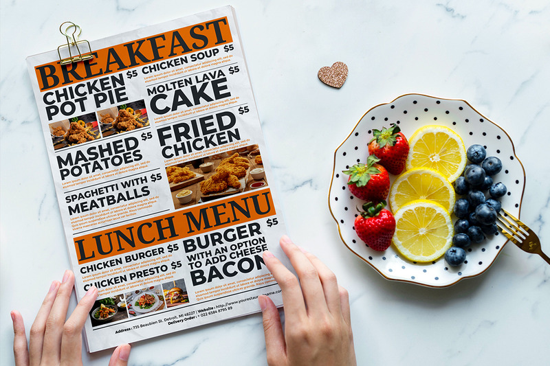 Breakast - Restaurant menu template #295459 - TemplateMonster
