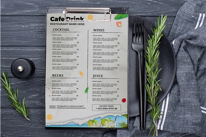 Food Menu Template - Double Side #293531 - TemplateMonster