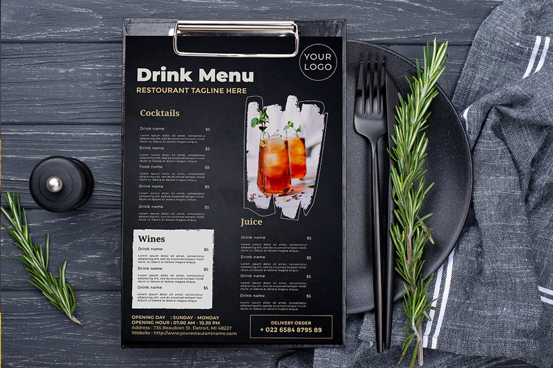 Restaurant Menu - Double Side #293530 - TemplateMonster