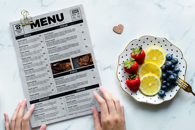 Modern Minimalist Menu Template #295130 - TemplateMonster
