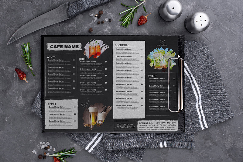 Food Menu Flyer Template - Double Side - TemplateMonster