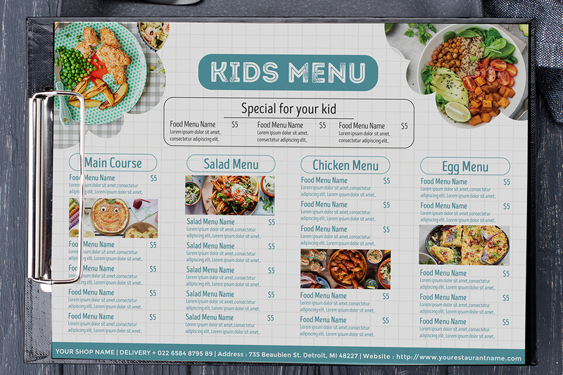 Kids Menu - Flyer Template #5 #296697 - TemplateMonster