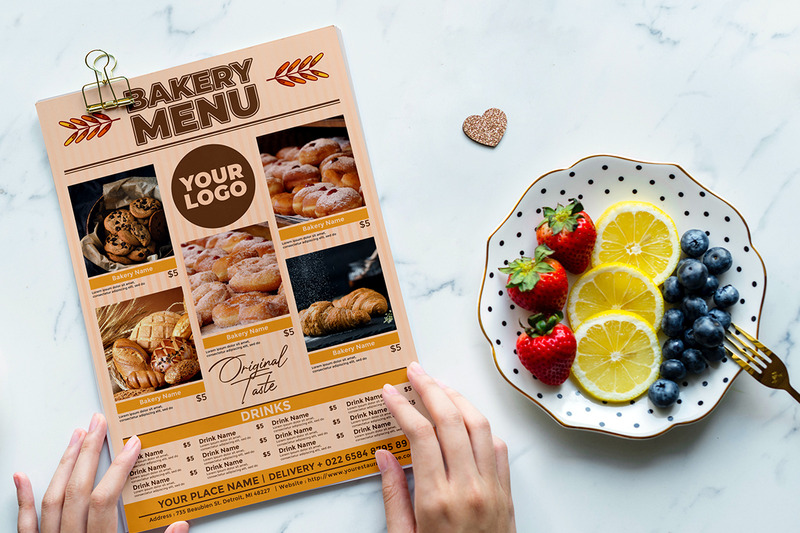 Bakery Menu - Flyer Template #2 #296558 - TemplateMonster