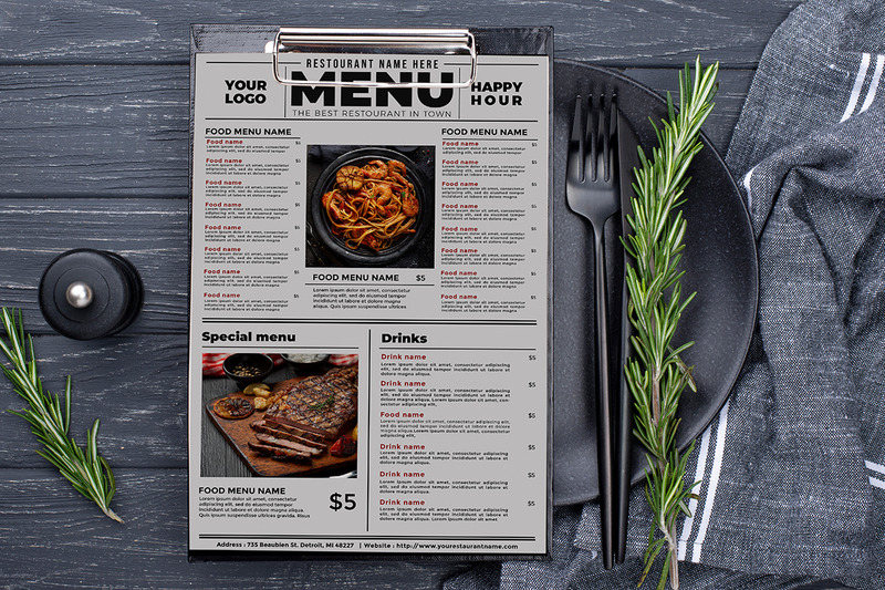 Simple restaurant menu Template #295128 - TemplateMonster