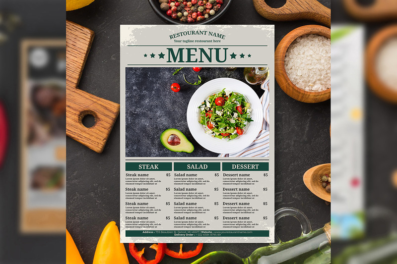 Retro restaurant menu template #295212 - TemplateMonster