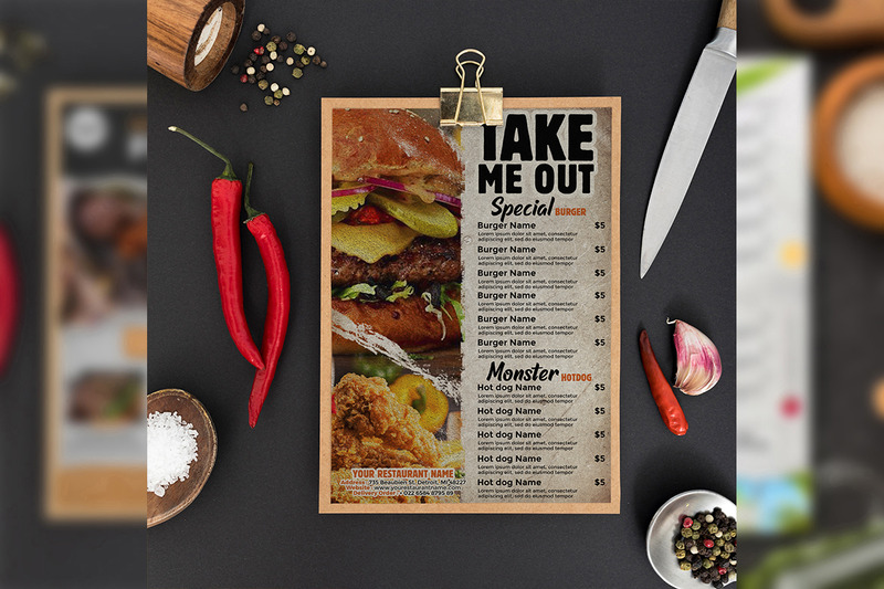 Classic food menu template #2 #295360 - TemplateMonster