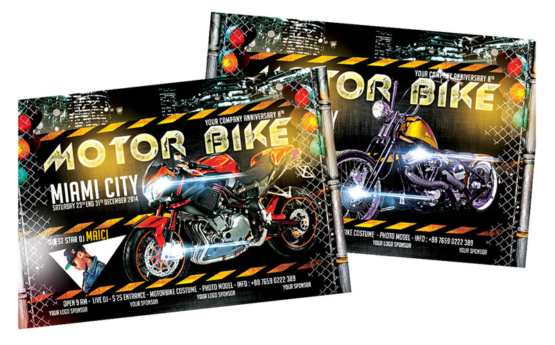 Motorbike Flyer I Horizontal Template - TemplateMonster