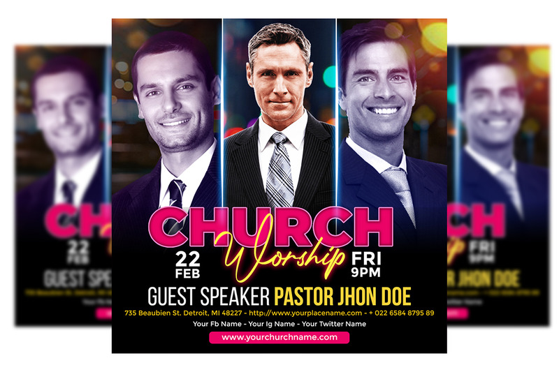 Chruch Flyer Template Design #4 #296471 - TemplateMonster