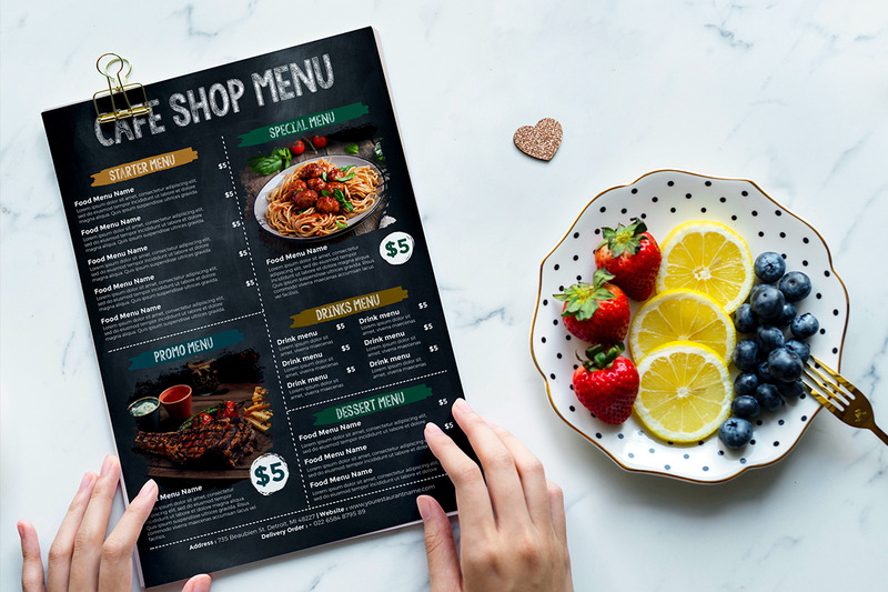 Black Cafe Menu - Flyer Template #295217 - TemplateMonster