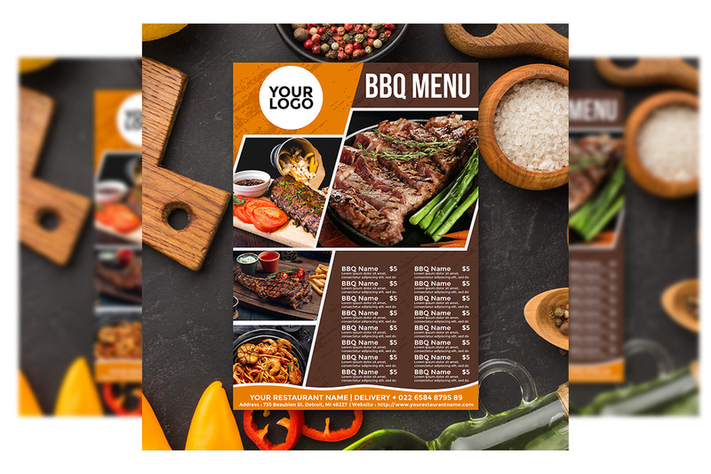 BBQ Menu - Flyer Template #2 #297128 - TemplateMonster