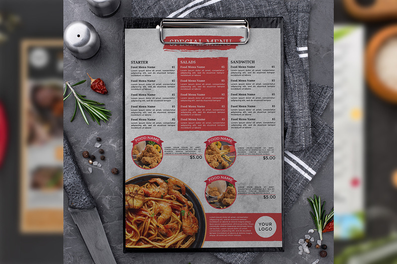 Modern Restaurant Menu Template#2 #293890 - TemplateMonster